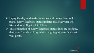 FUNNY FACEBOOK STATUSES | PPT