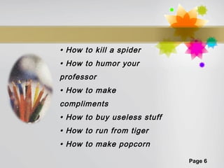 Funny how to essay ideas | PPT