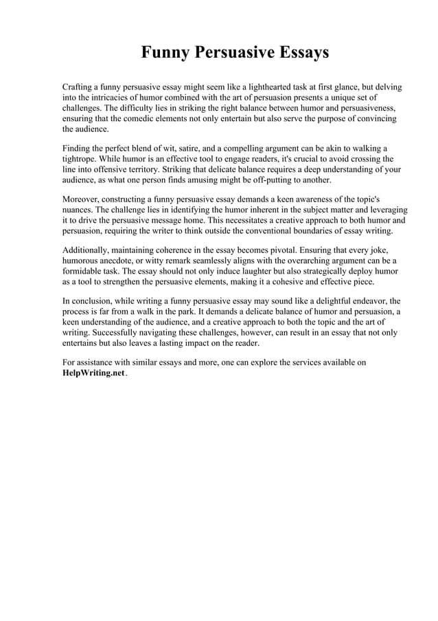 Funny Persuasive Essays.pdf