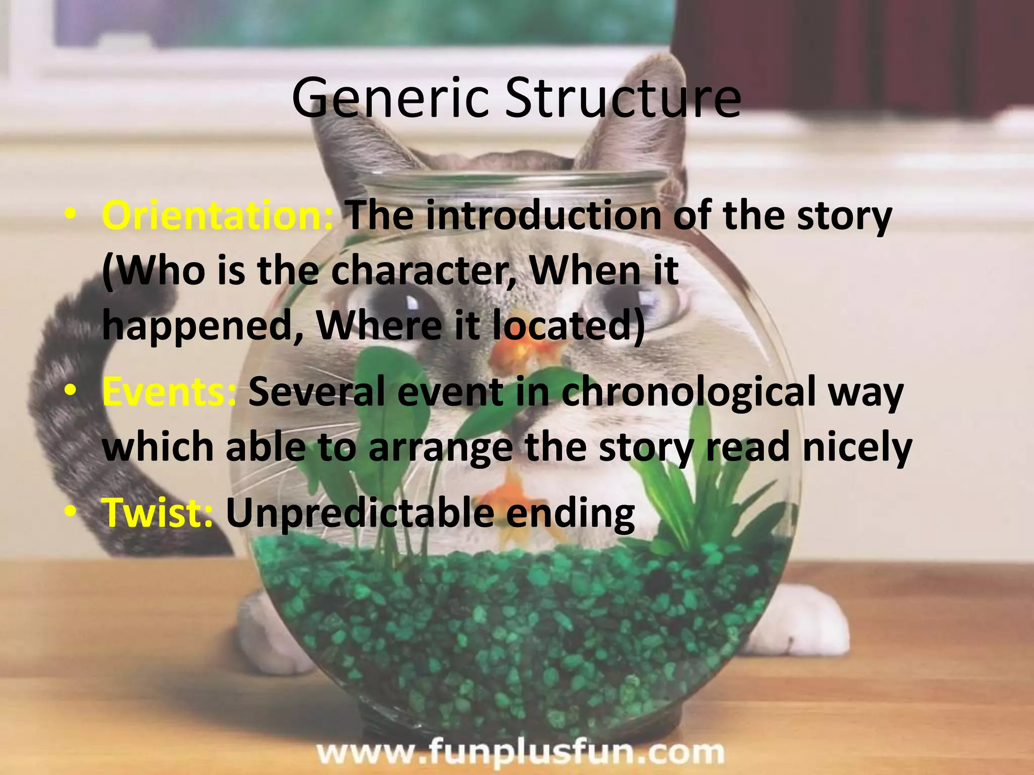 Funny Story / Spoof and Scary Story with Example [ Generic Structure ...