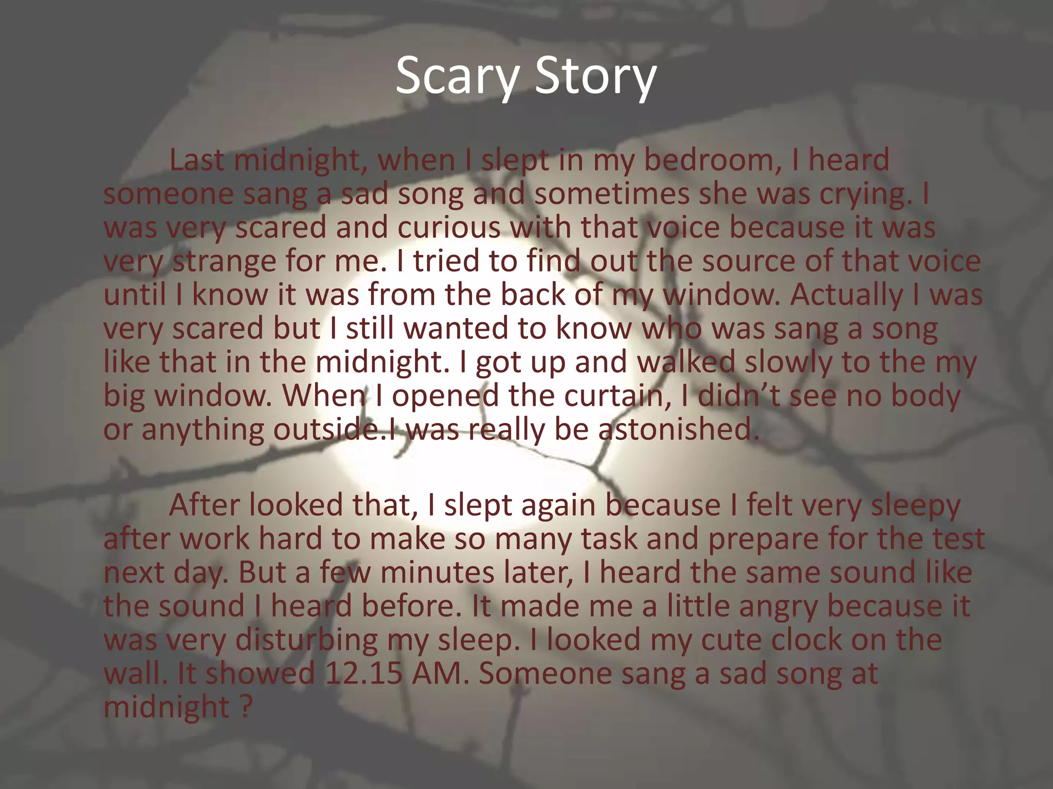 Funny Story / Spoof and Scary Story with Example [ Generic Structure ...
