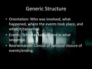 Funny Story / Spoof and Scary Story with Example [ Generic Structure ...