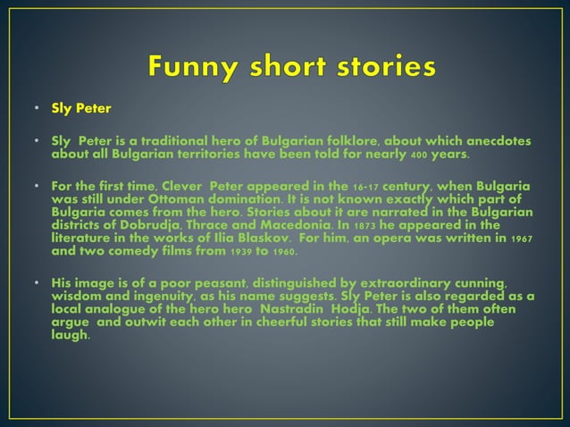 Funny short stories | PPT