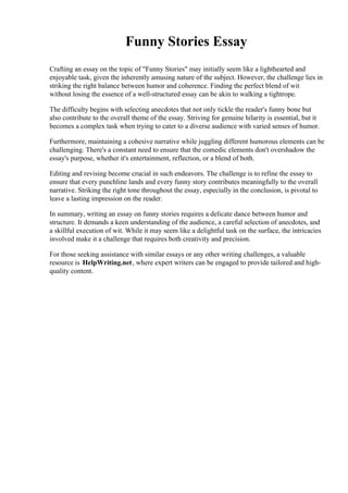 Funny Stories Essay.pdf