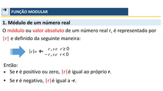 Slides sobre função modular - teoria e exercícios | PDF