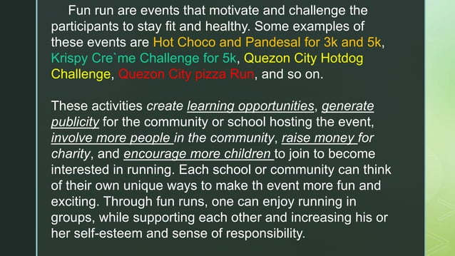 Fun run | PPTX | Running and Jogging | Fitness and Exercise