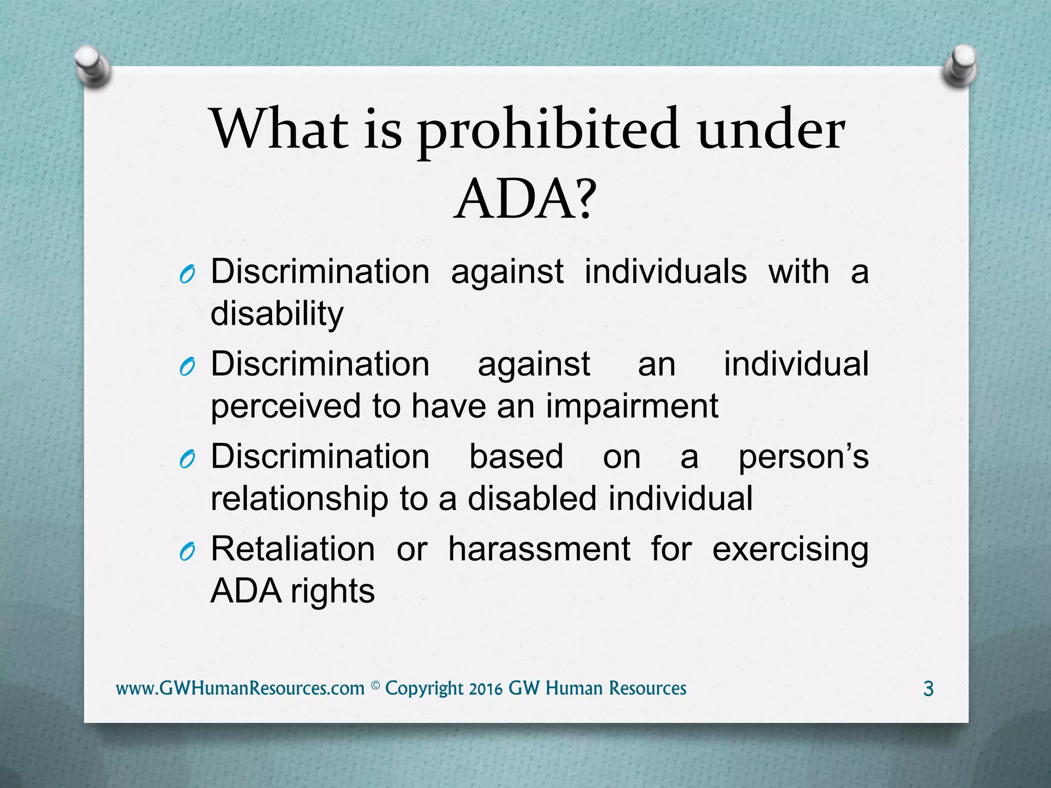 Fun slides Americans with Disabilites Act (ADA) (ADAAA) | PDF