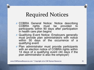 Fun slides Consolidated Omnibus Budget Reconciliation Act (COBRA) | PPT