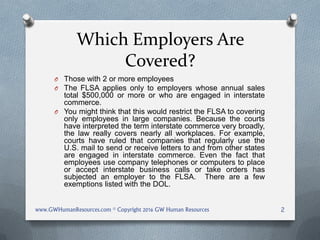 F.U.N. slides Fair Labor Standards Act (FLSA) | PDF