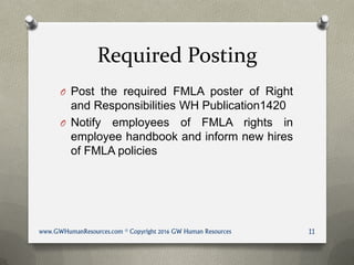F.U.N. slides Family and Medical Leave Act (FMLA) | PDF