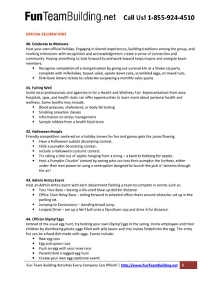 Fun teambuilding dot net 52 ways to have fun at work | PDF