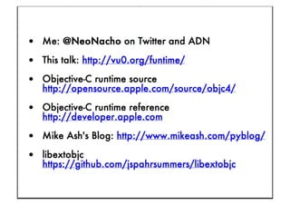 Objective-C funtime - know your runtime | PPT