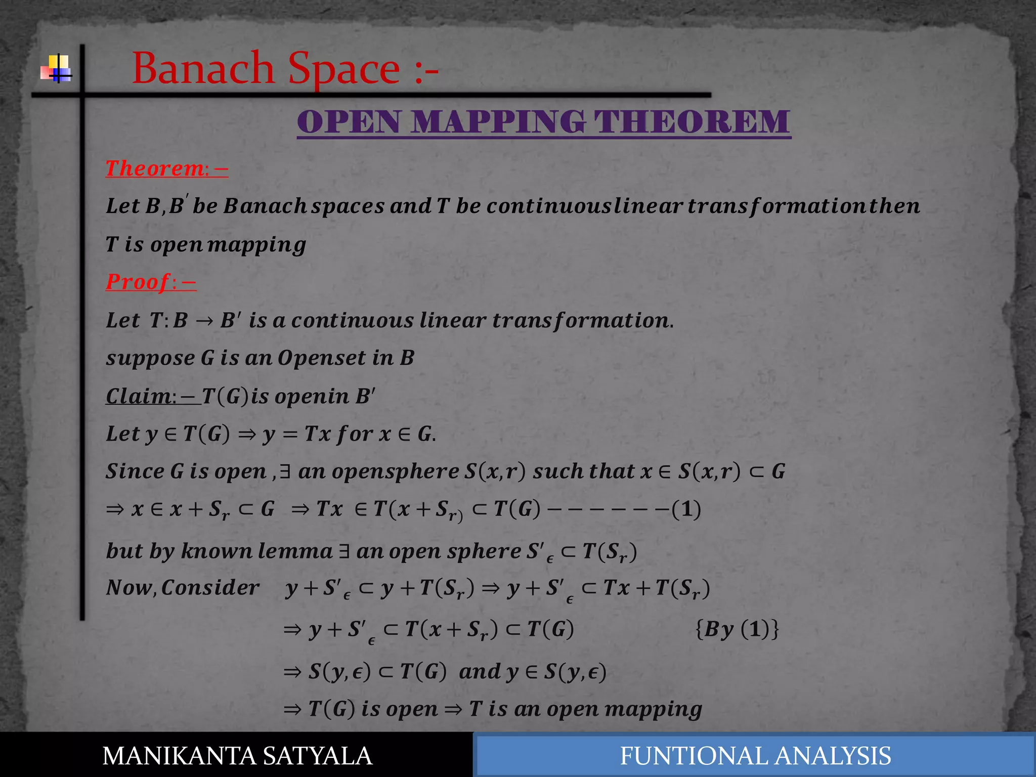 Funtional analysis-BANACH SPACE | PDF
