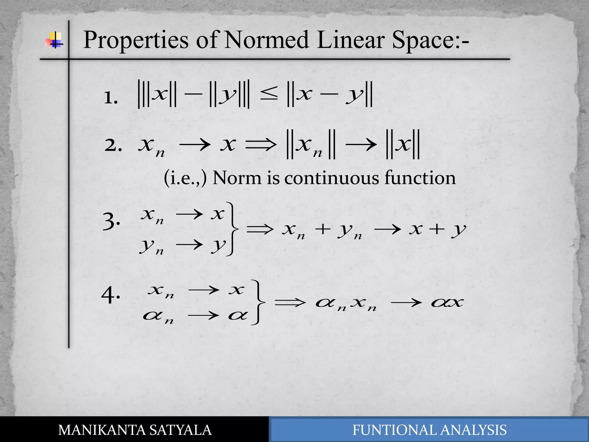 Funtional analysis-BANACH SPACE | PDF