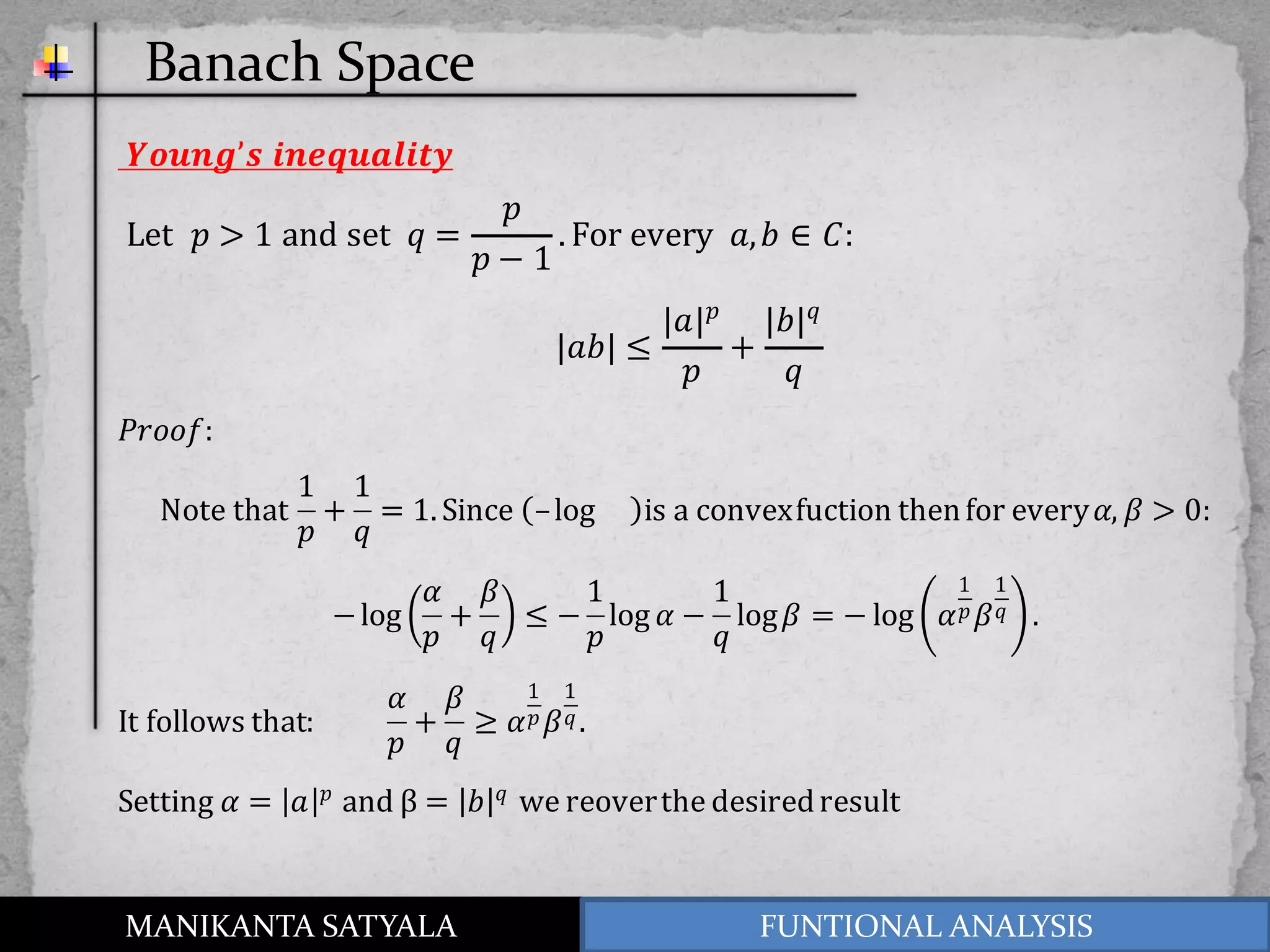 Funtional analysis-BANACH SPACE | PDF
