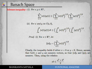Funtional analysis-BANACH SPACE | PDF