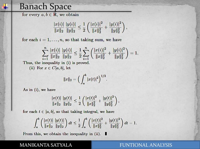 Funtional analysis-BANACH SPACE | PDF