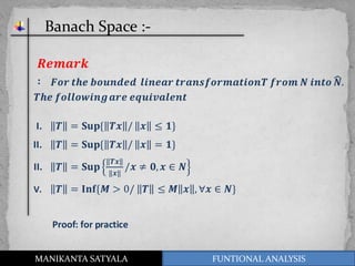 Funtional analysis-BANACH SPACE | PDF
