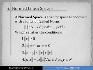 Funtional analysis-BANACH SPACE | PDF