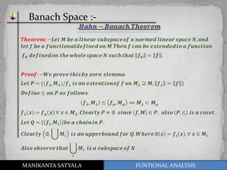 Funtional analysis-BANACH SPACE | PDF
