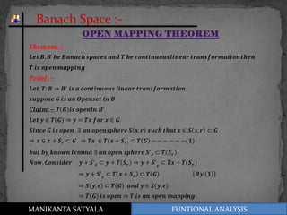 Funtional analysis-BANACH SPACE | PDF