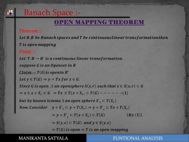 Funtional analysis-BANACH SPACE | PDF