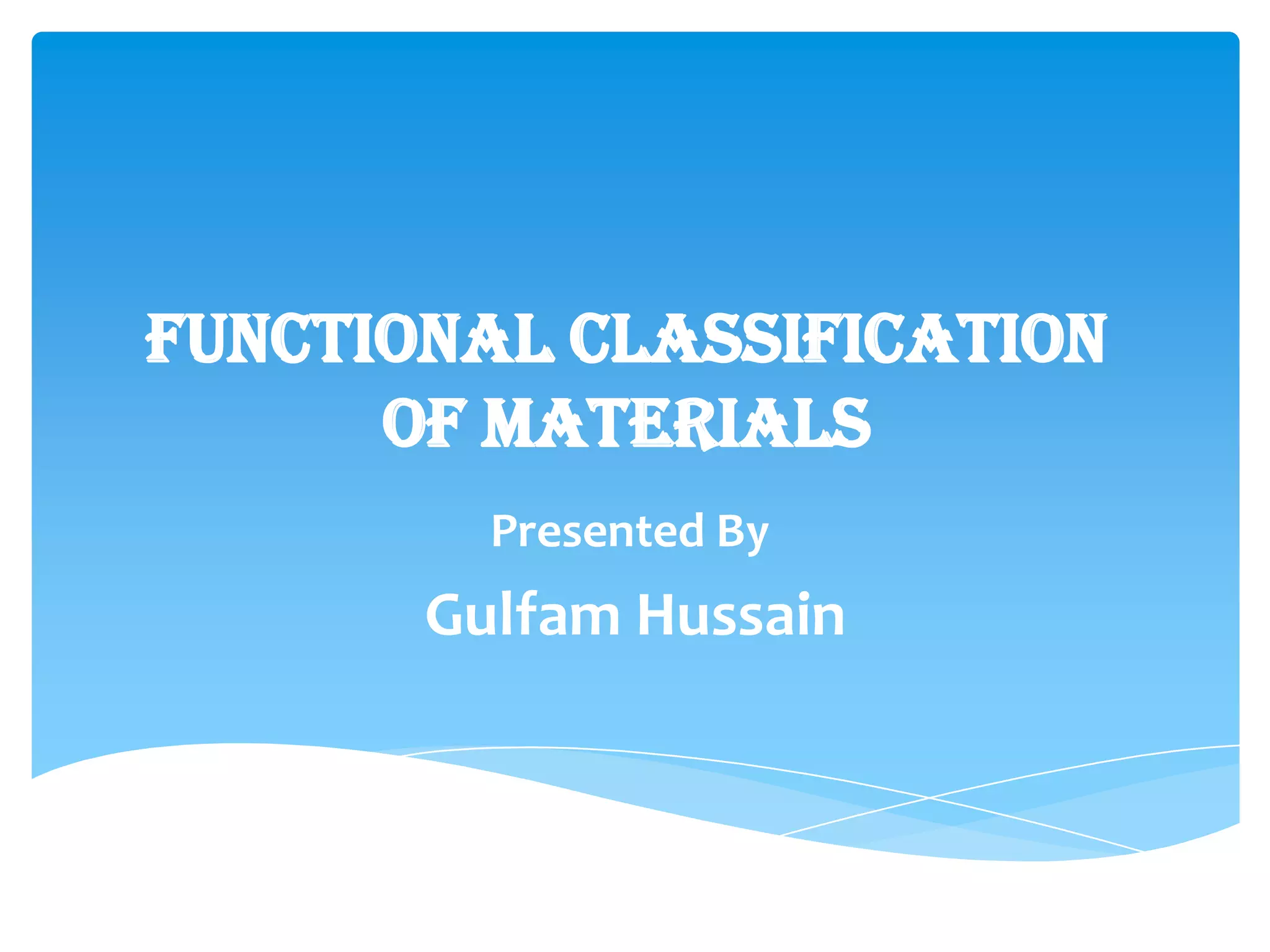 Funtional clasification | PPTX