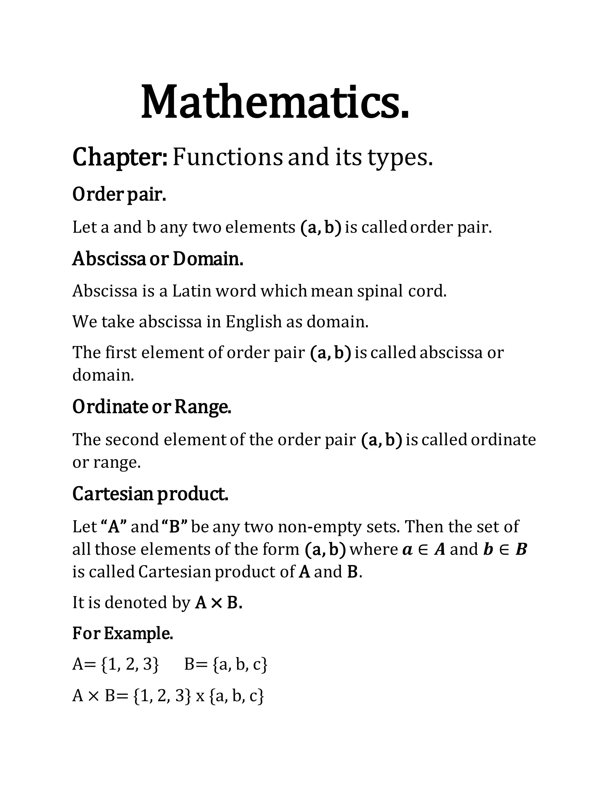 Function and Its Types. | DOCX