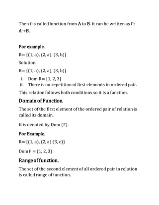 Function and Its Types. | DOCX