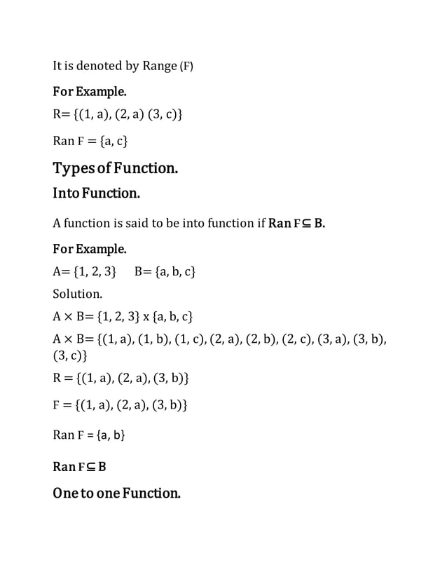 Function and Its Types. | DOCX