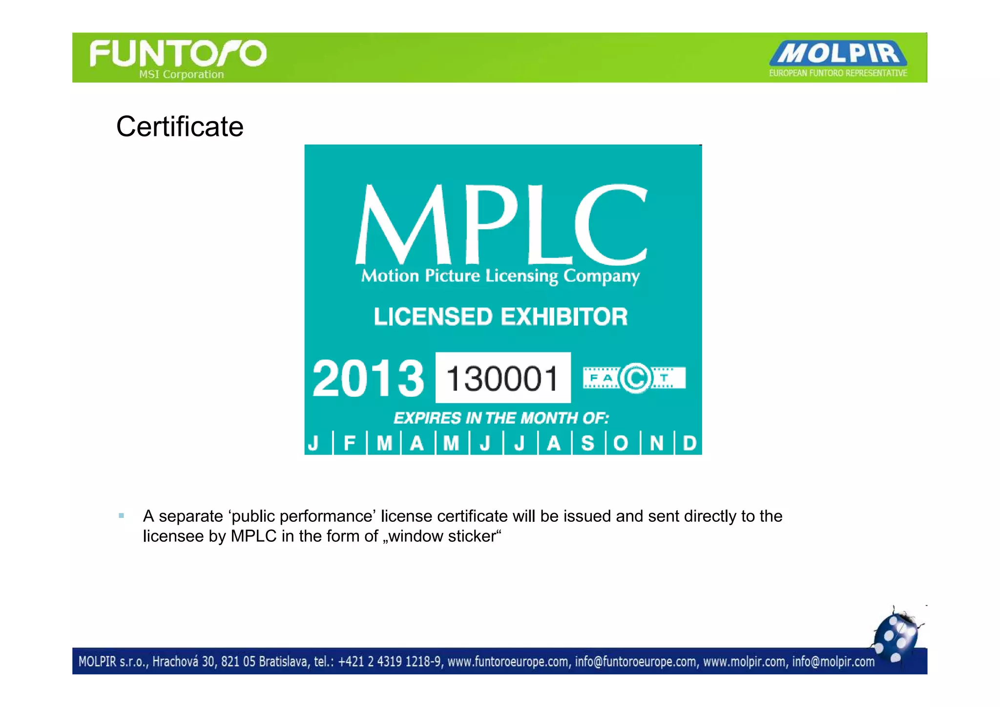 FUNTORO licensing | PDF