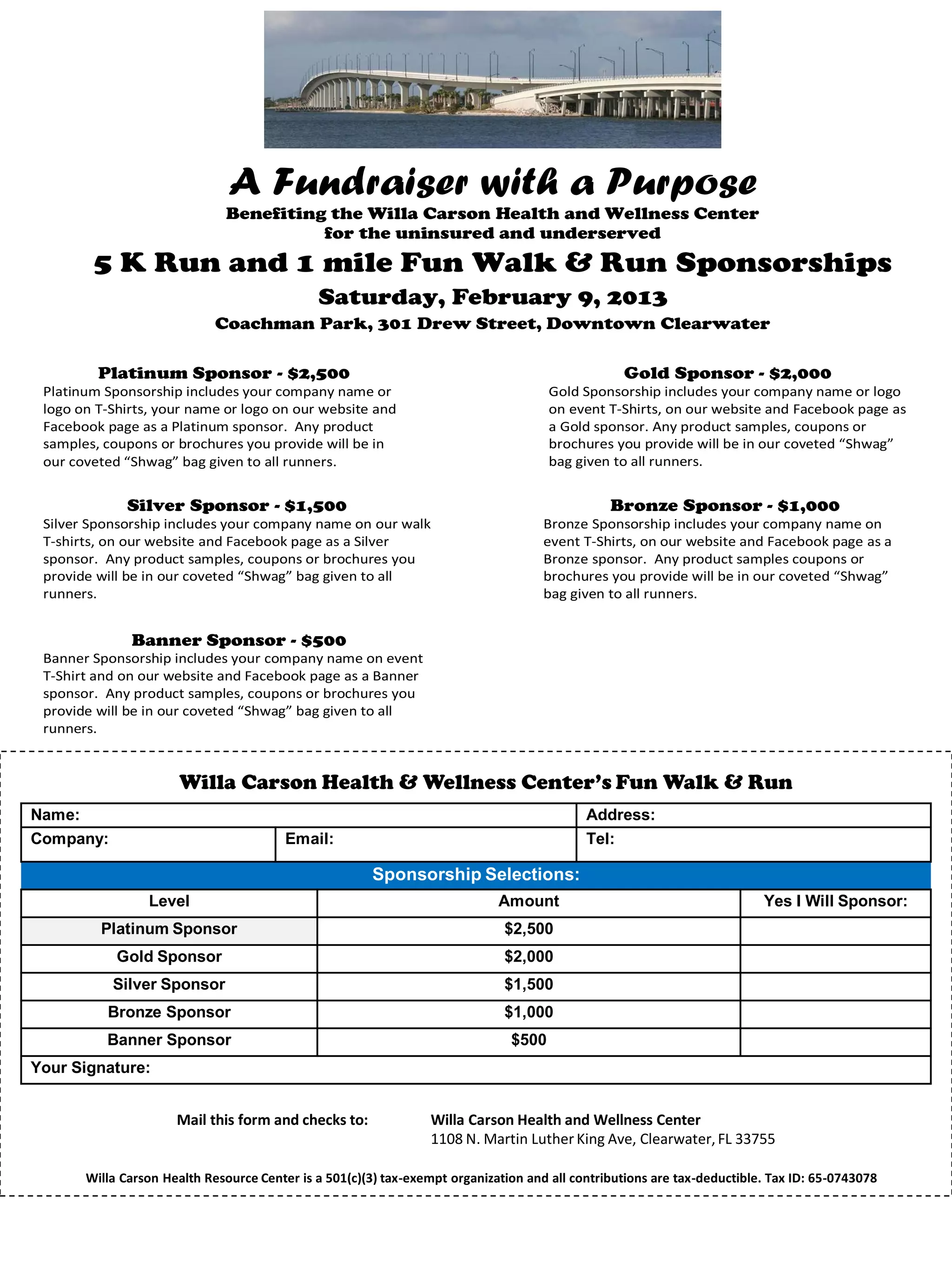 Fun walk & run sponsorship form | PDF