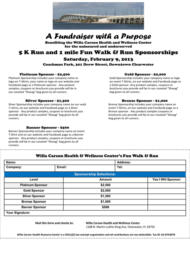 Fun walk & run sponsorship form | PDF