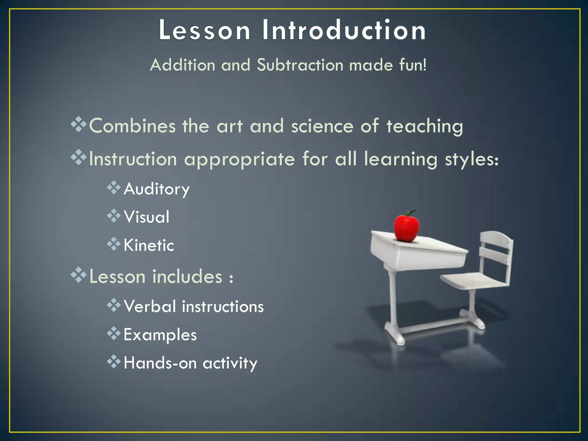 Fun with addtion and subtraction presentation | PPTX | Science