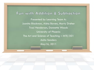 Fun with addtion and subtraction presentation | PPTX | Science