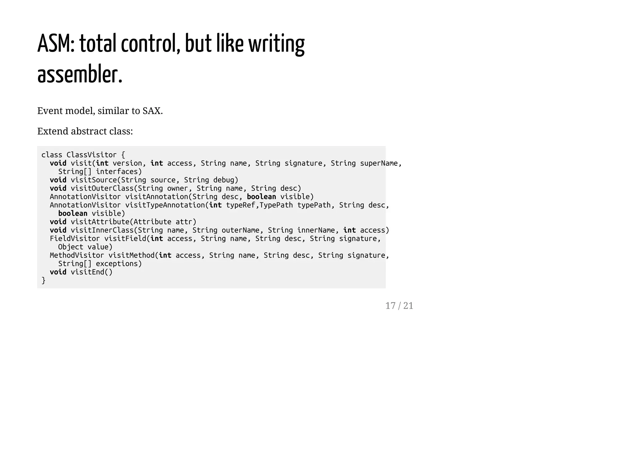 Fun with bytecode weaving | PPT