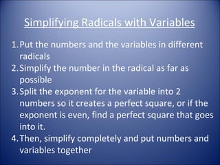 Fun with radicals | PPT