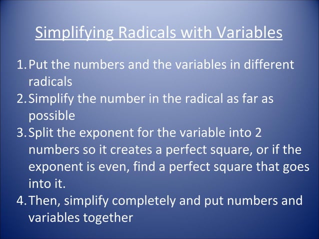 Fun with radicals | PPT