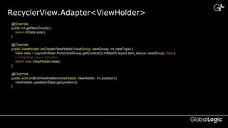 Fun with RecyclerView | PPTX
