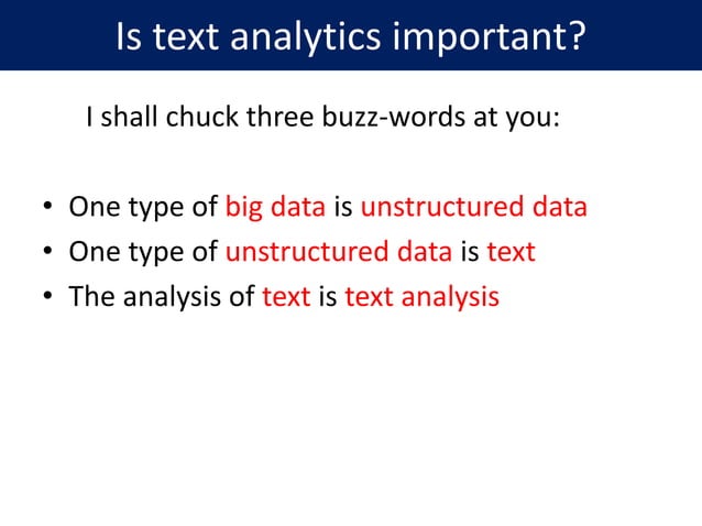 Fun with Text - Hacking Text Analytics | PPT