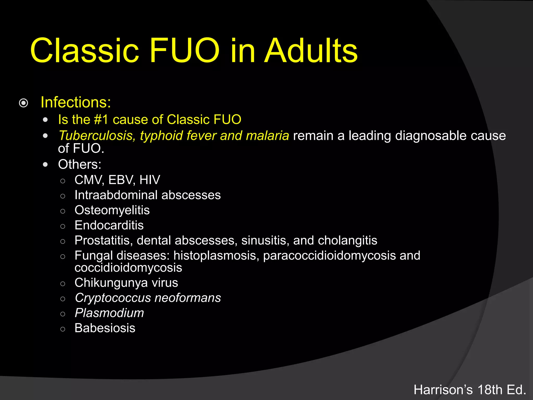 Fever of Unknown Origin (FUO) | PPTX