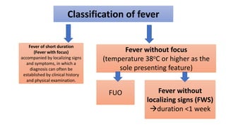 Fever of unknown origin diagnosis and treatment | PDF