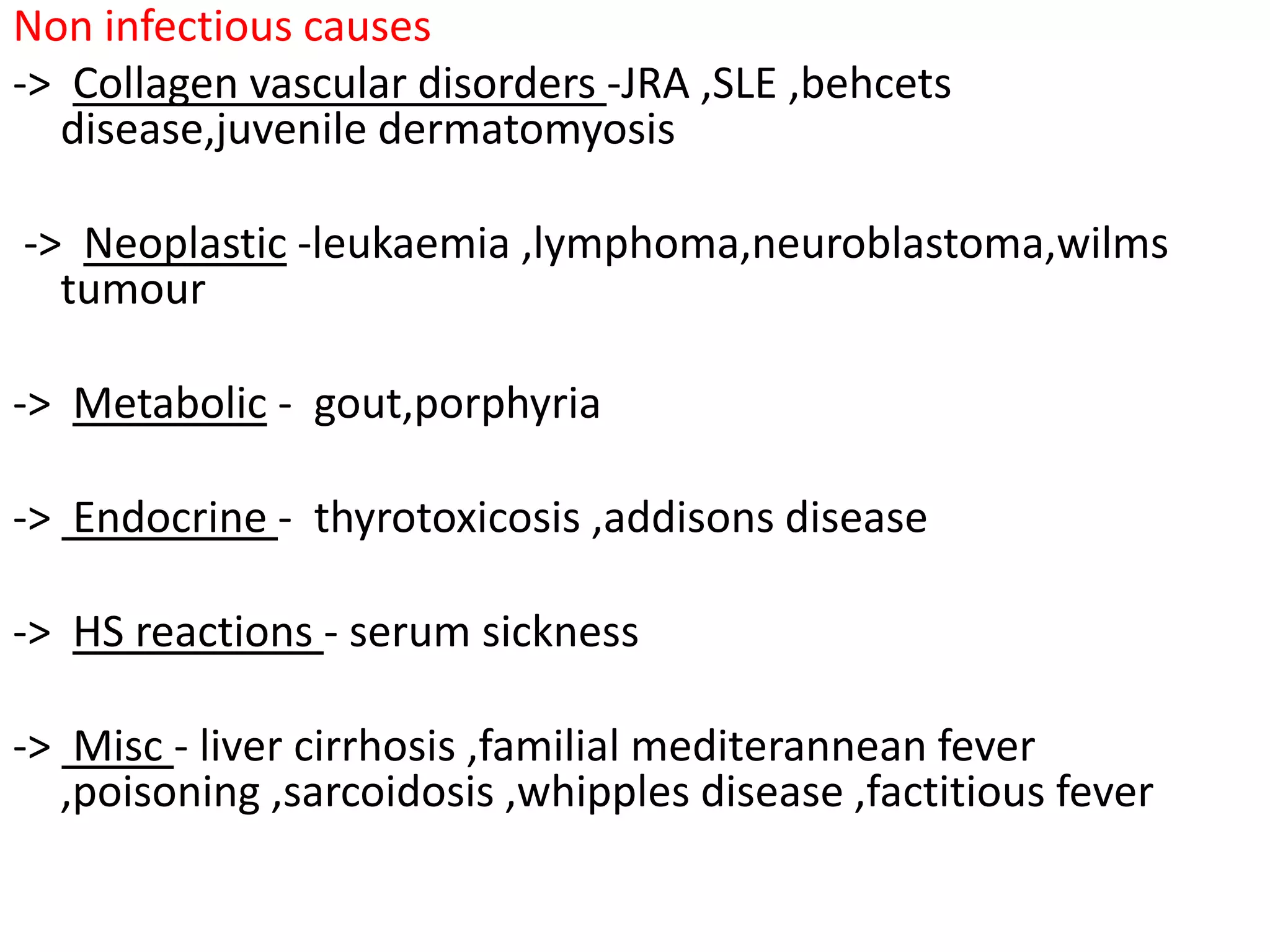 FEVER OF UNKNOWN ORIGIN - PEDIATRICS | PPTX