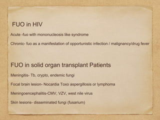 Fever of Unknown Origin | PPTX