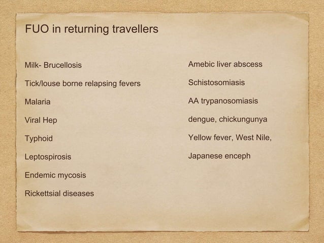 Fever of Unknown Origin | PPTX | Infectious Diseases | Diseases and ...