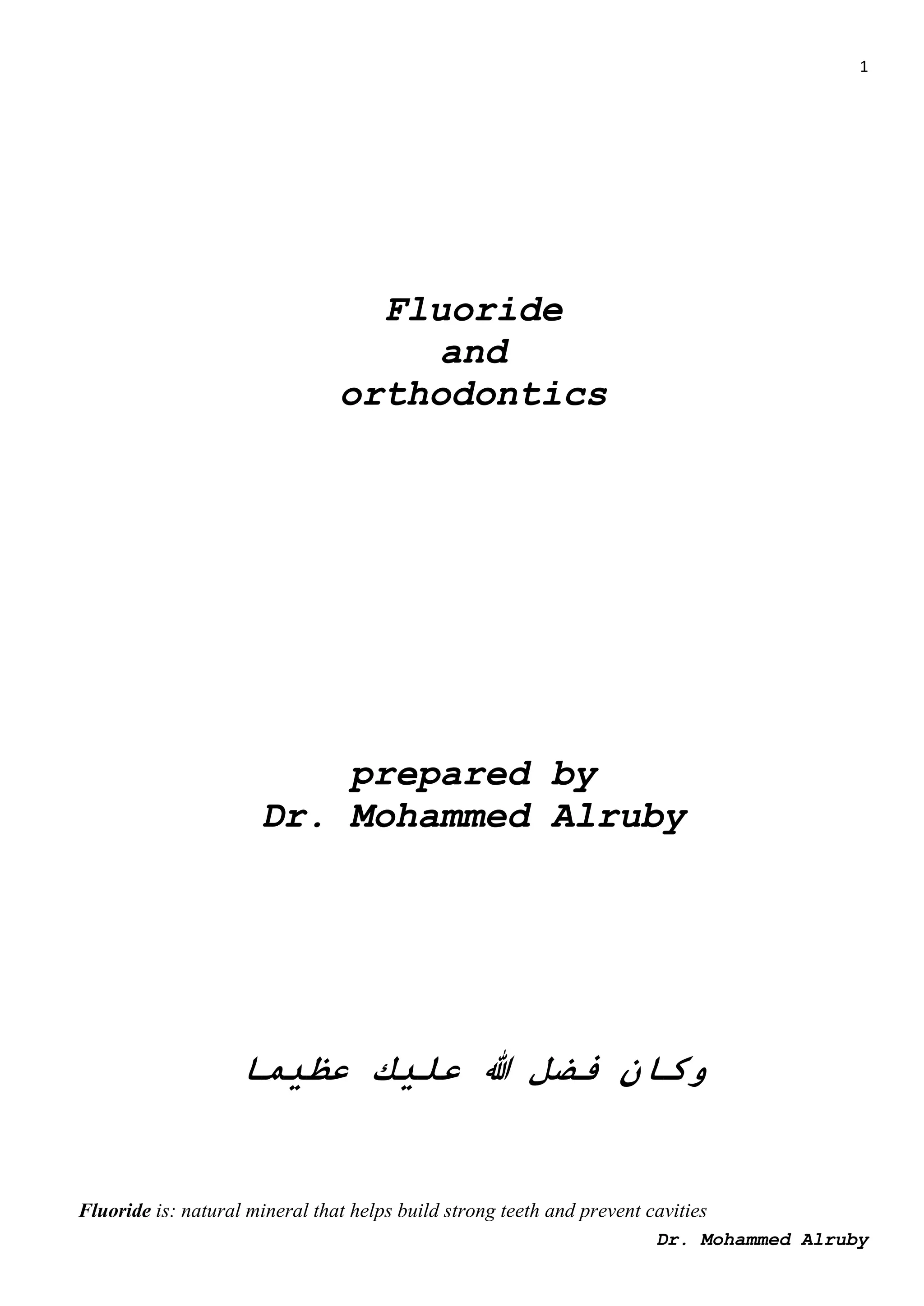 fuoride and orthodontics.docx