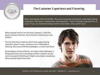 FLAVORx University - Customer Experience | PPT | Pharmaceutical ...