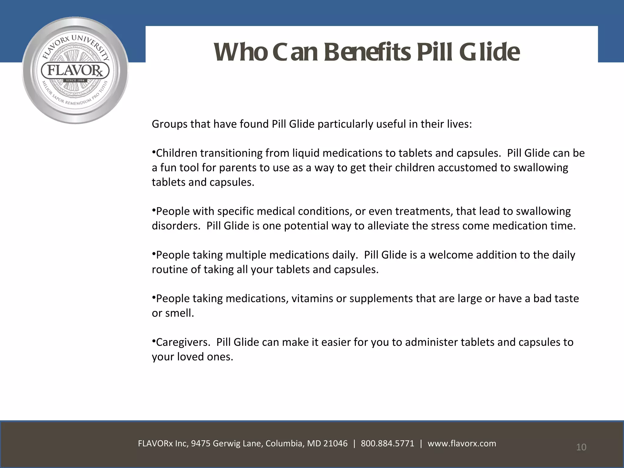 FLAVORx University - Swallowing Disorders and pill glide | PPT