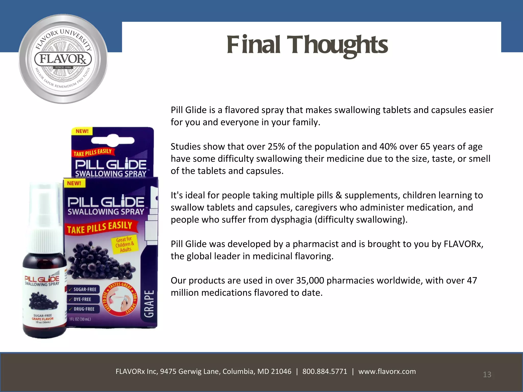 FLAVORx University - Swallowing Disorders and pill glide | PPT
