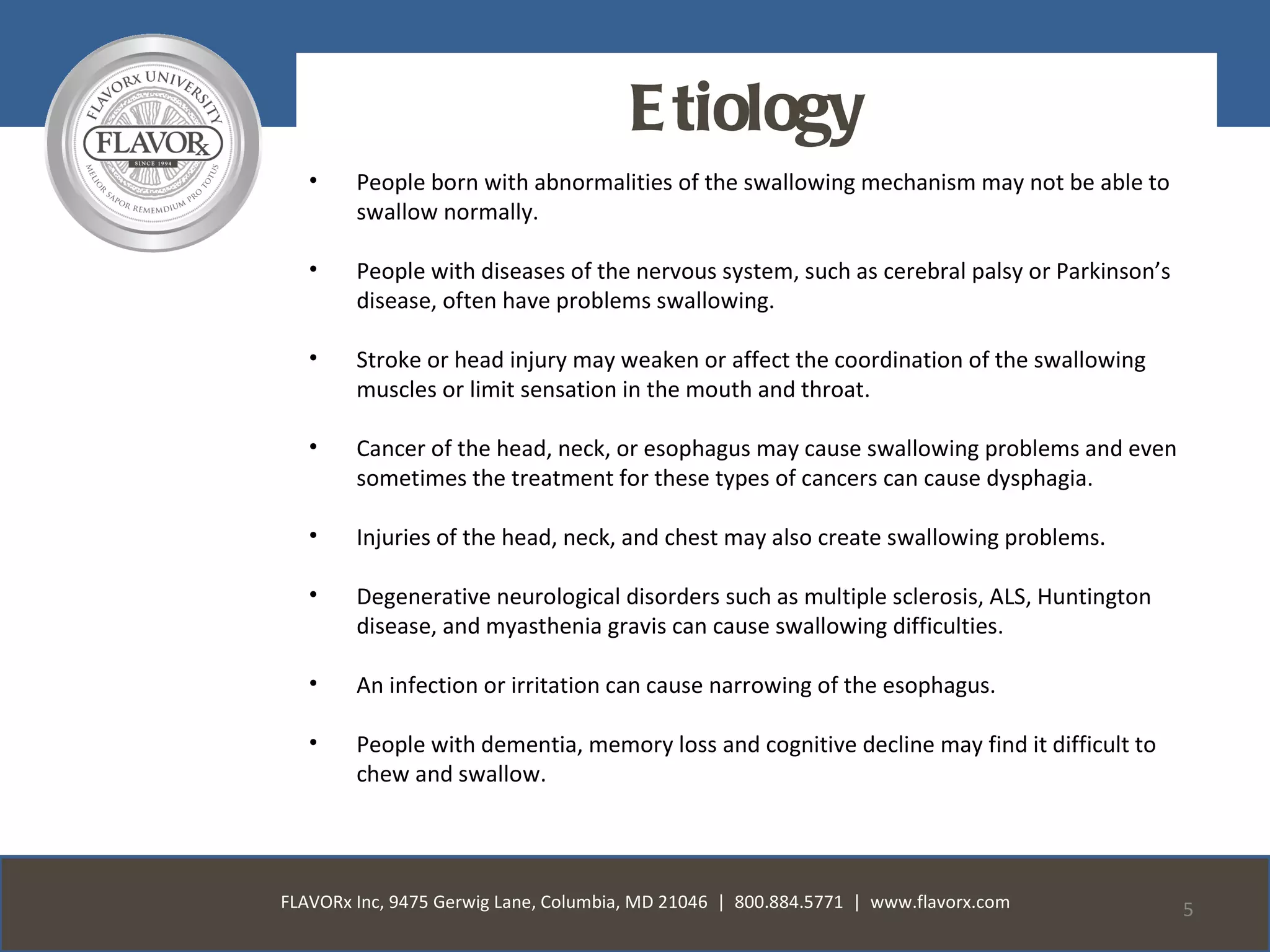 FLAVORx University - Swallowing Disorders and pill glide | PPT